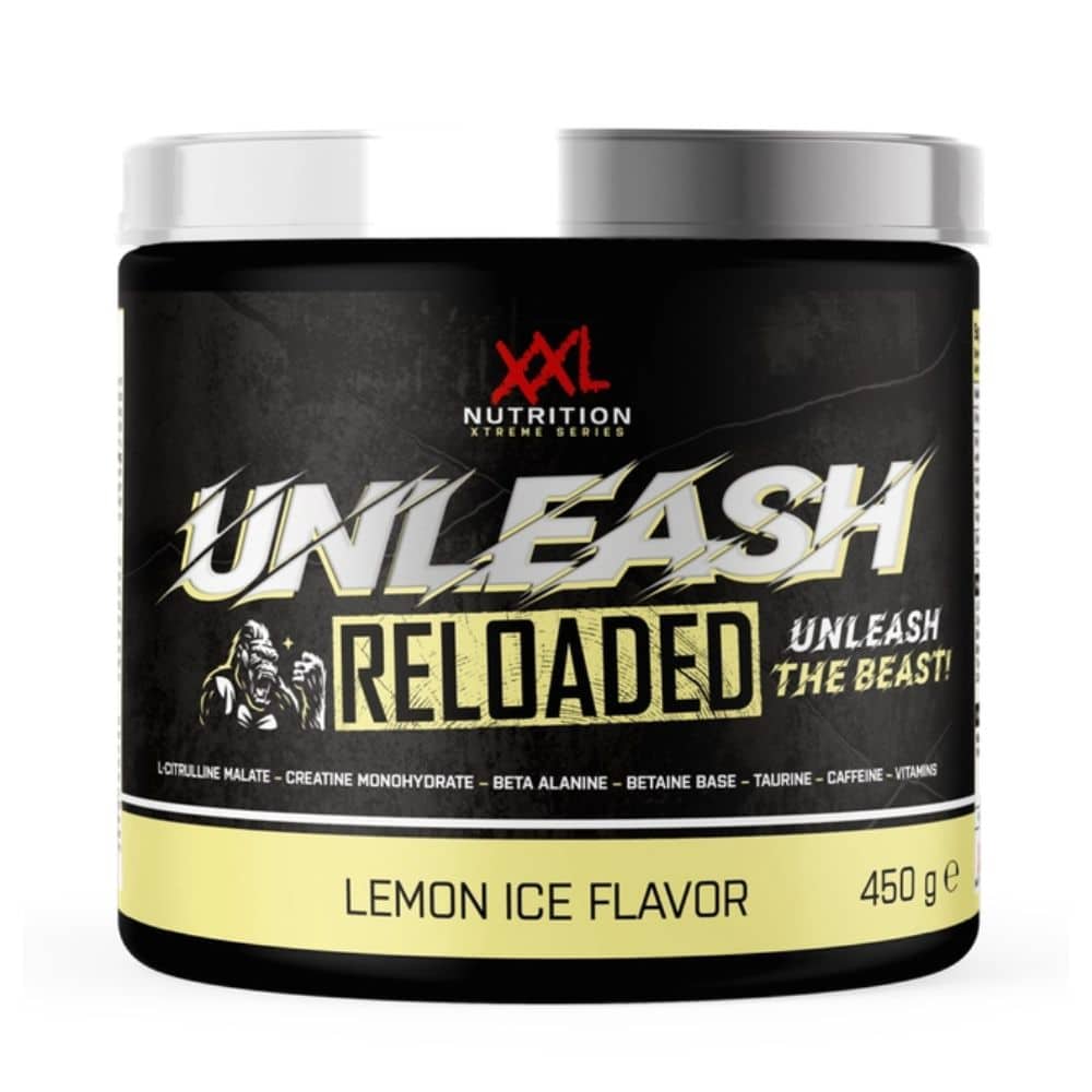 XXL Nutrition Unleash Reloaded Pre Workout Lemon Ice ⋆ OLB Sports